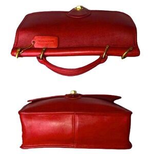 Coach | Bags | Vintage Coach Willis Red Glove Tanned Leather Turn Lock ...